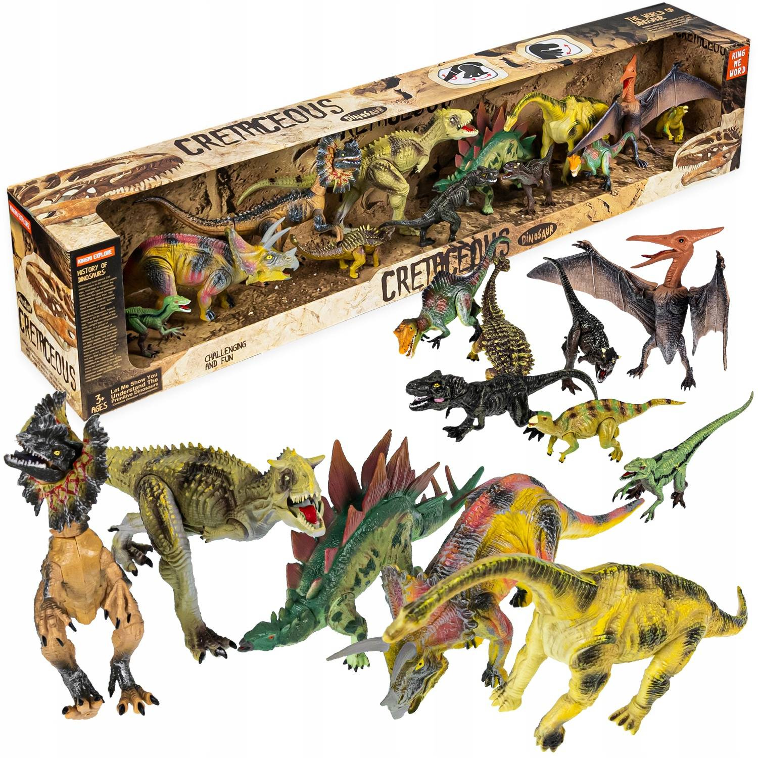 ZESTAW DUŻE DINOZAURY 12x DINOZAUR FIGURKI RUCHOME | ZABAWKI ...